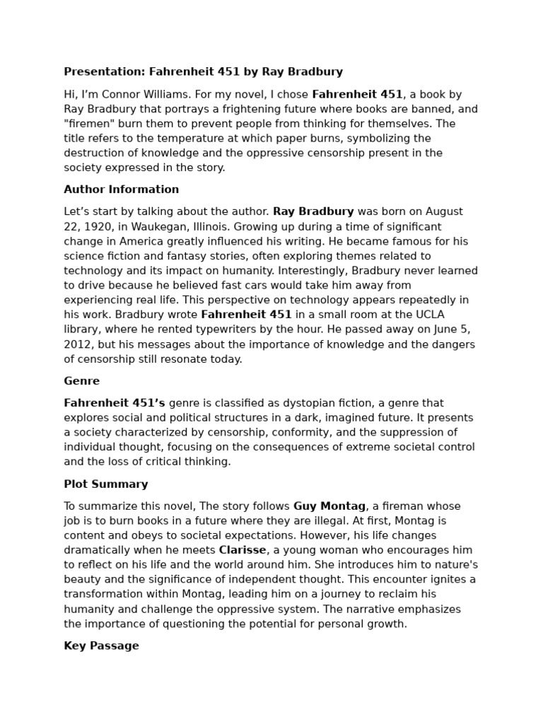 Oral Presentation Script | PDF