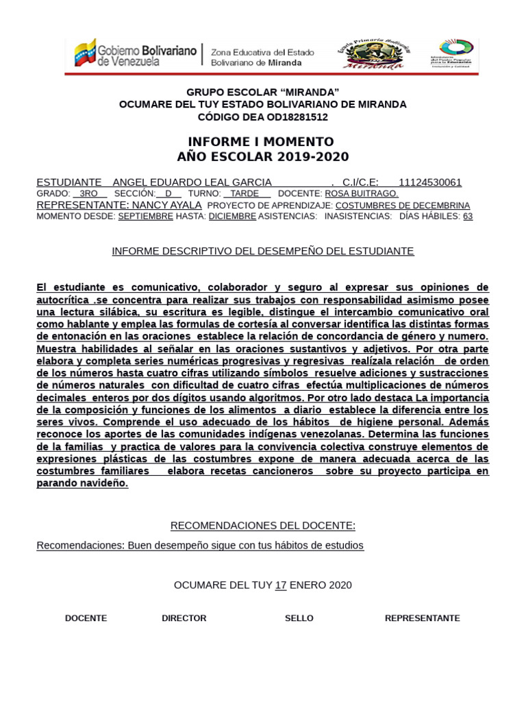 Boletas I Momento 2019 - 6 | PDF