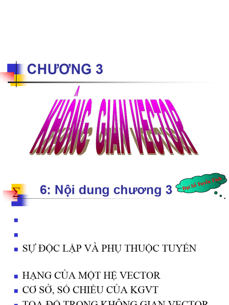 Dai So Tuyen Tinh 06 Khong Gian Vecto (Chuong 3) (Cuuduongthancong - Com) | PDF