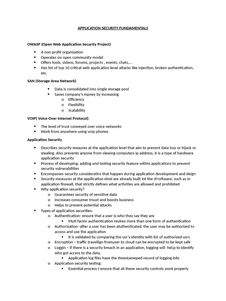 Application Security Fundamentals | PDF