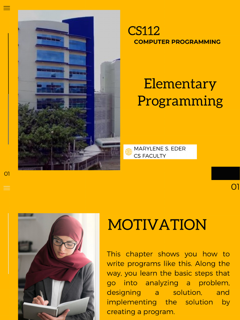 Module 2 Elementary Programming | PDF