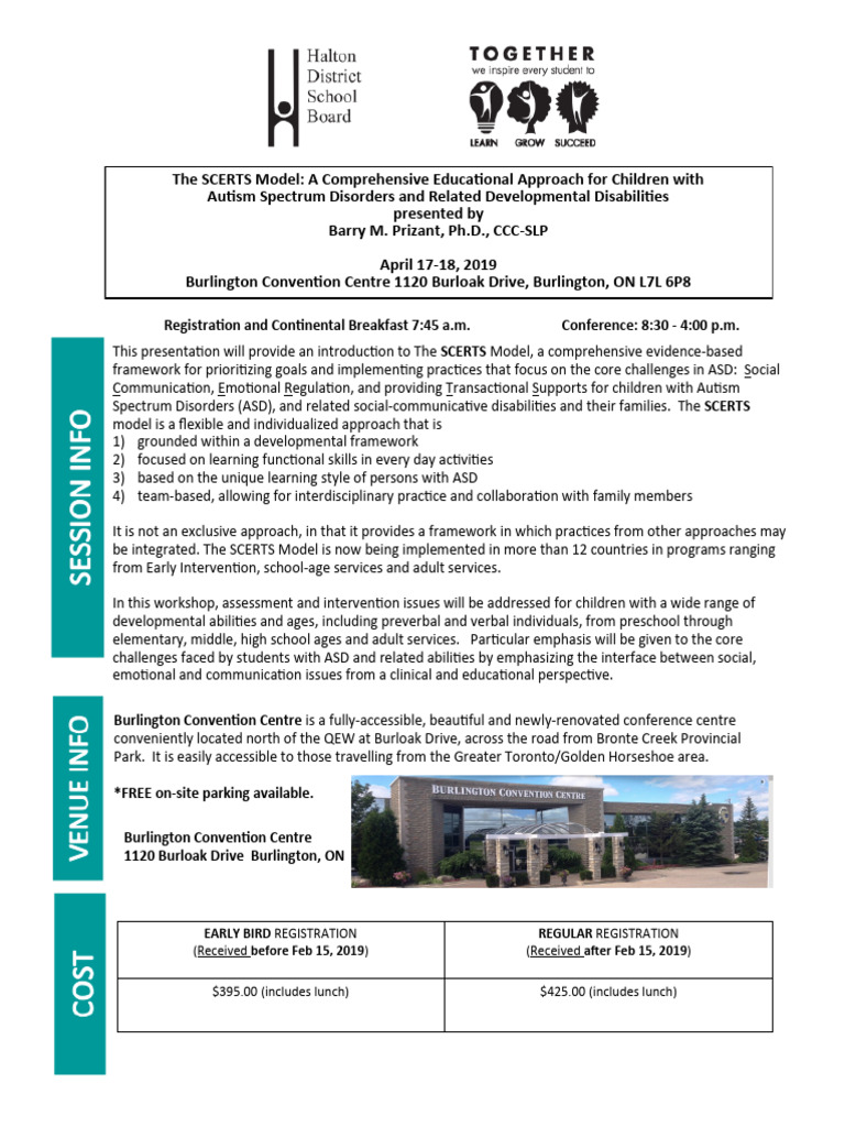 SCERTS Model Workshop for Autism 2019 | PDF | Autism Spectrum ...