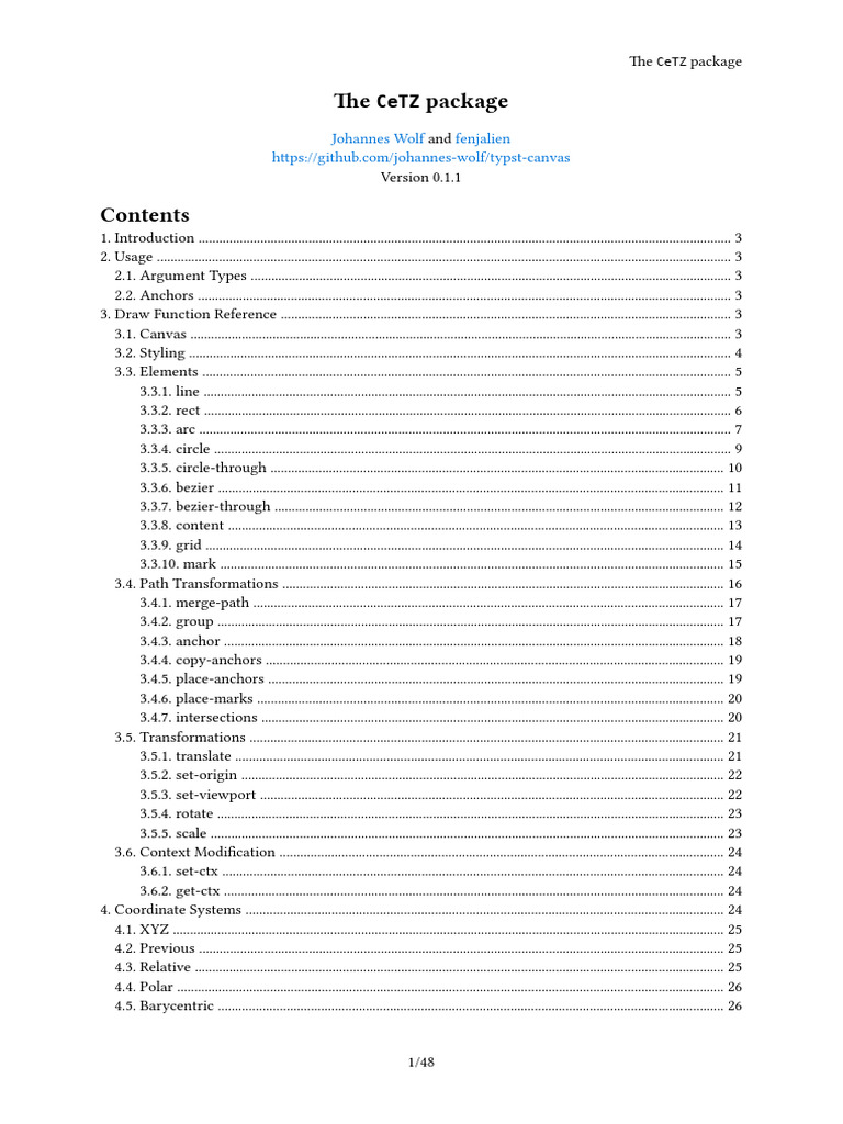 Cetz | PDF | Cartesian Coordinate System | Rotation