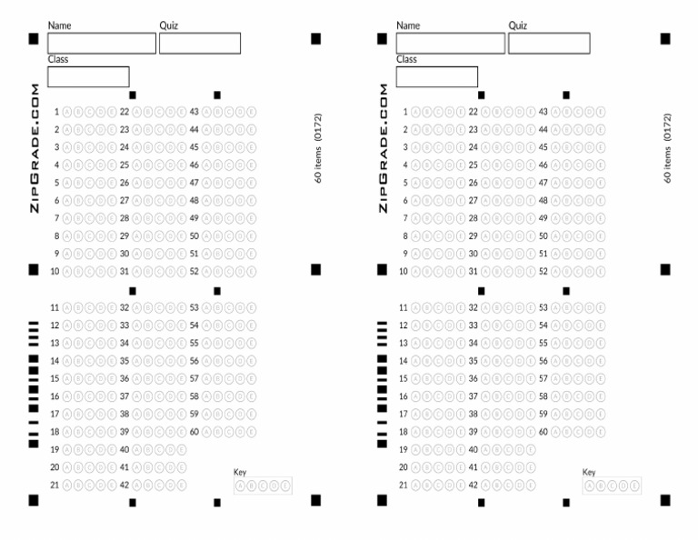 60-Item Answer Sheet | PDF