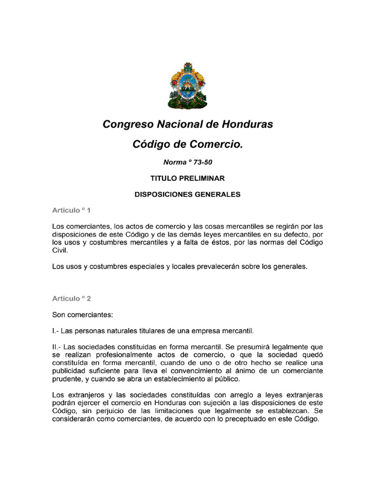 Codigo Del Comercio | PDF