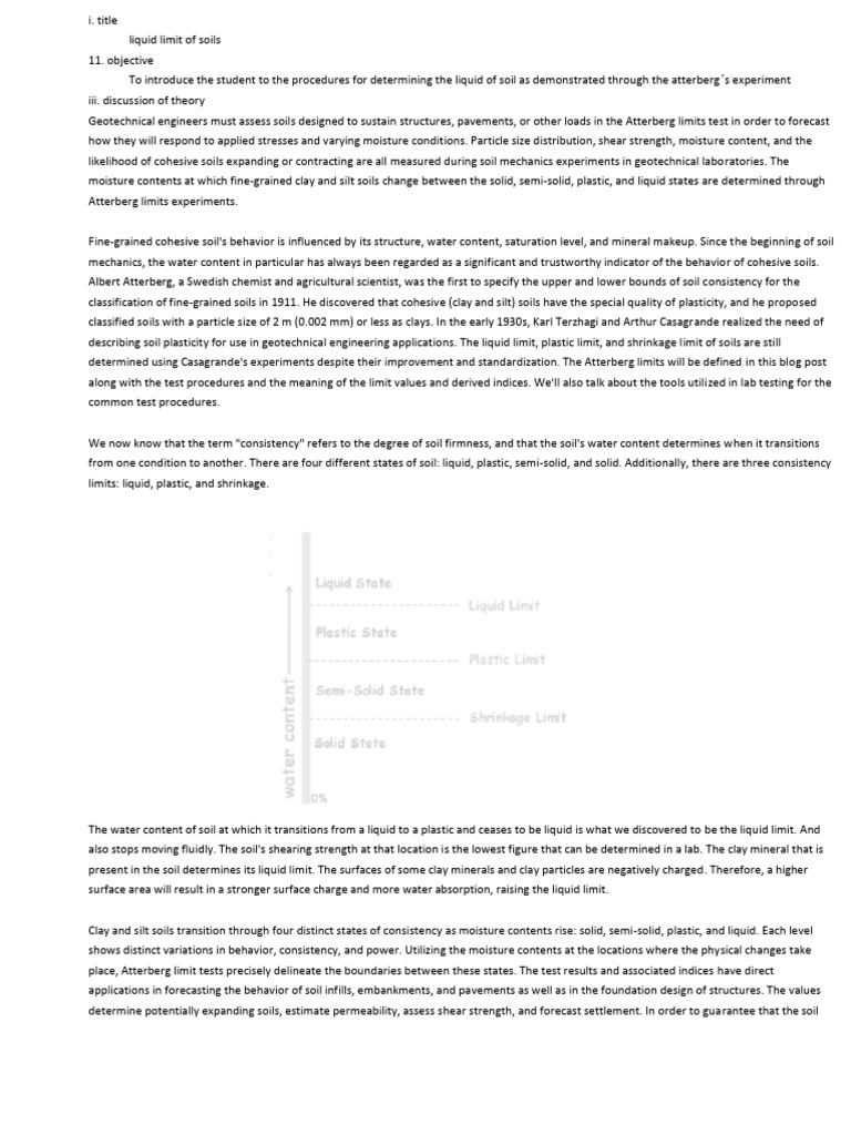 liquid limits | PDF