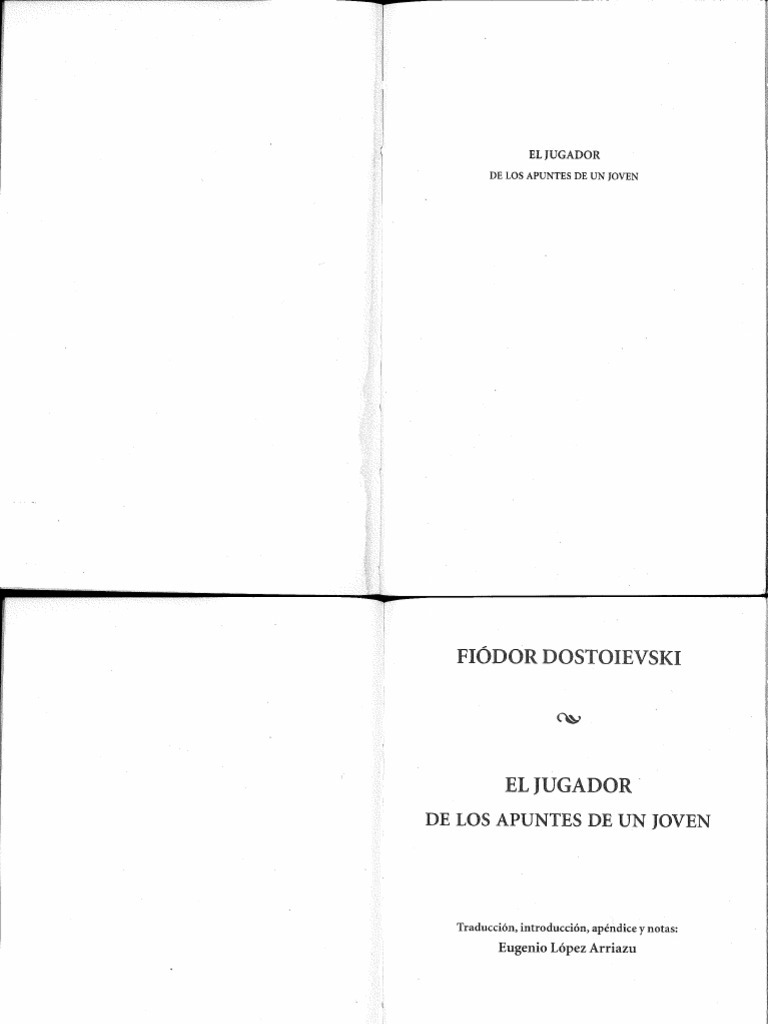 El Jugador Fiodor Dostoievski | PDF