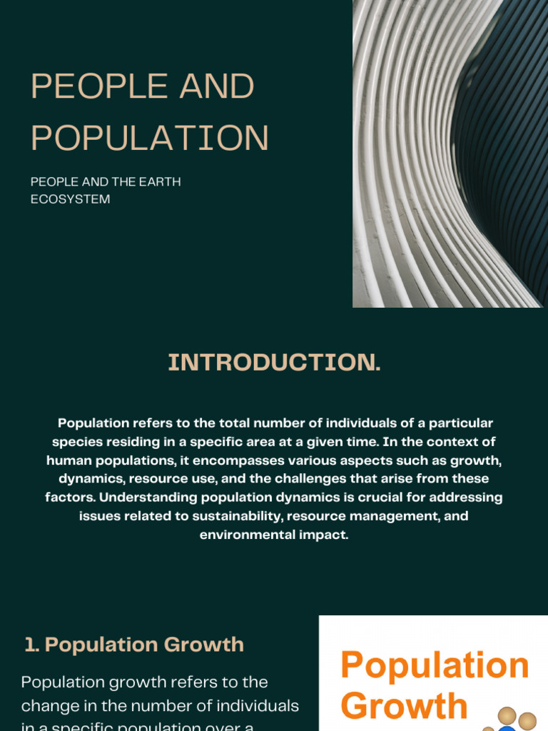 PEOPLE AND POPULATION - People and The Earth Ecosystem | PDF