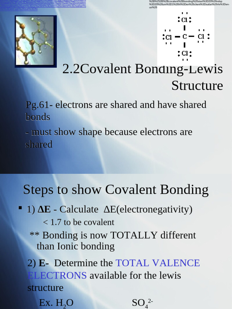 Covalent Bonding and Lewis Structures | PDF | Chemical Bond | Teaching ...