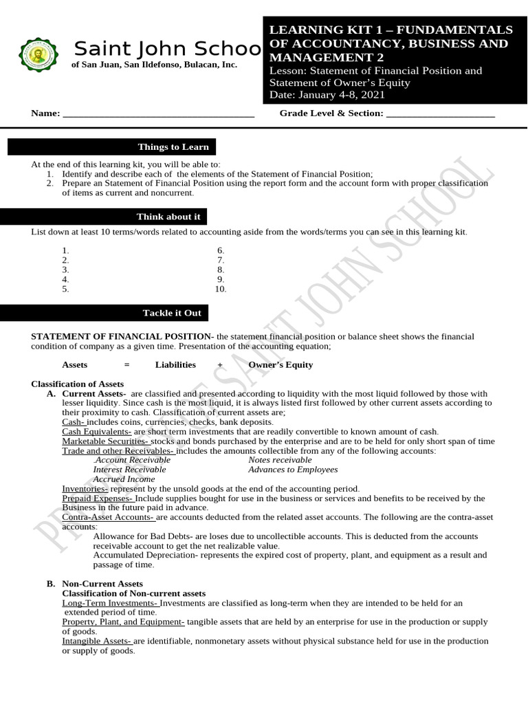 ABM 2 LK January | PDF
