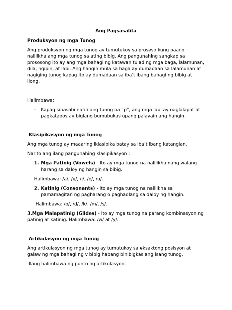 Ang Pagsasalita 1.13 15 | PDF