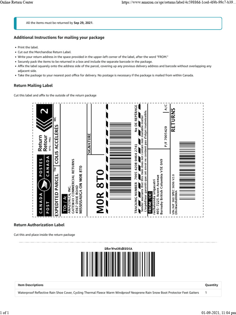 Waterproof Return | PDF