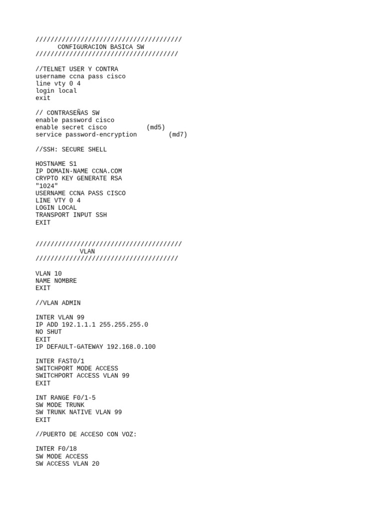 Script Configuracion Modulo 2 | PDF