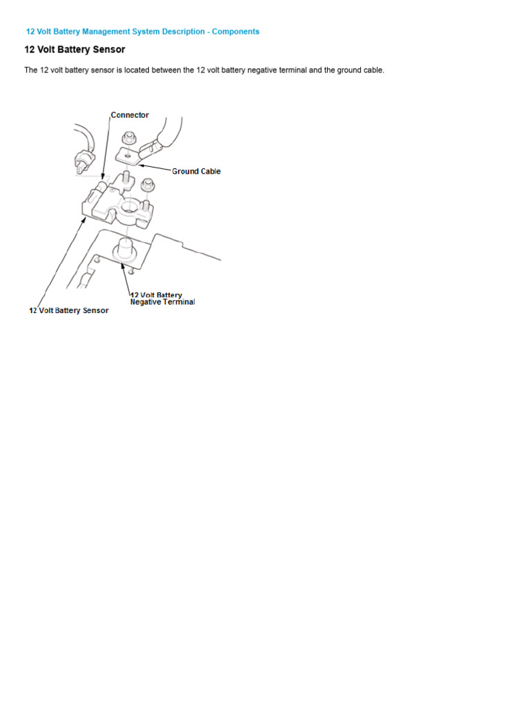 12 Volt Battery Management System Description - Components 2271 | PDF