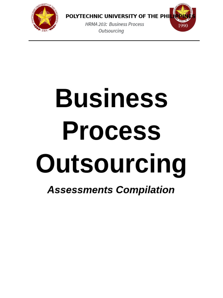 Business Process Outsourcing Assessments Pdf