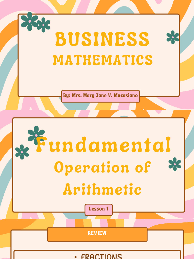 L1 Fundamental Operation Of Arithmetic Pdf