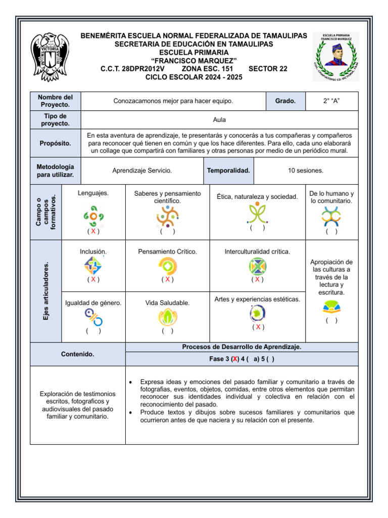 Planeacion CONOZCAMONOS MEJOR | PDF