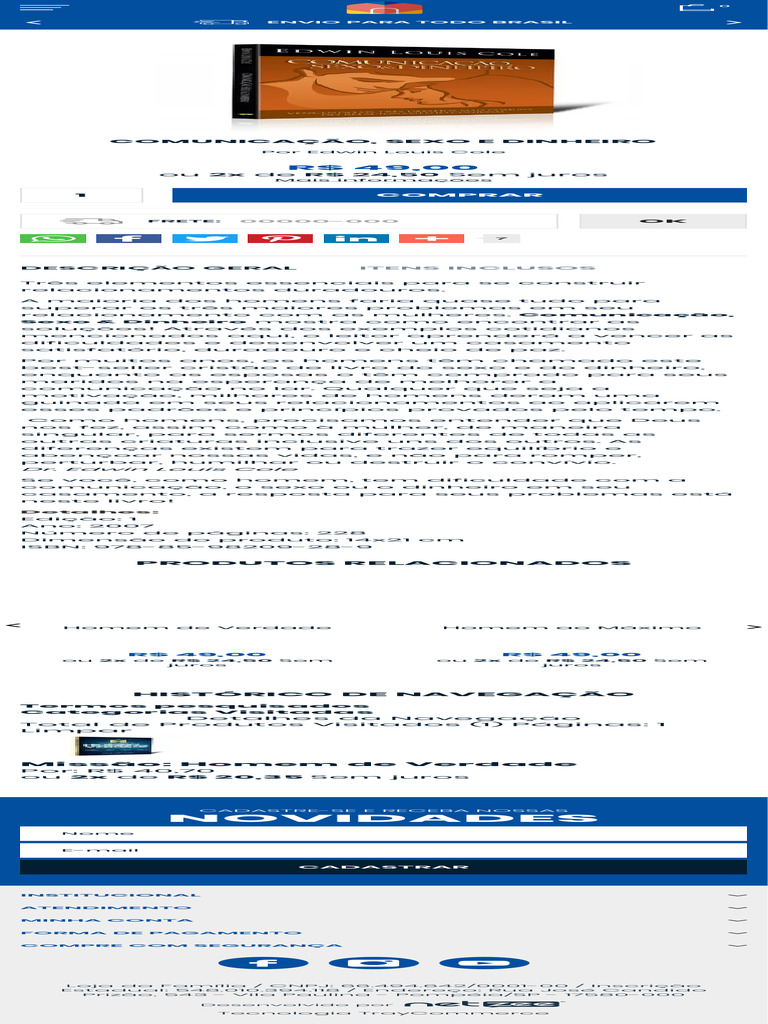 Livro Comunicação, Sexo e Dinheiro - Edwin Louis Cole | PDF