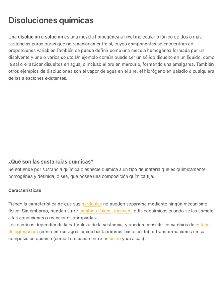 Disoluciones Químicas | PDF