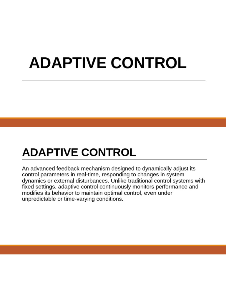 Adaptive Control System | PDF
