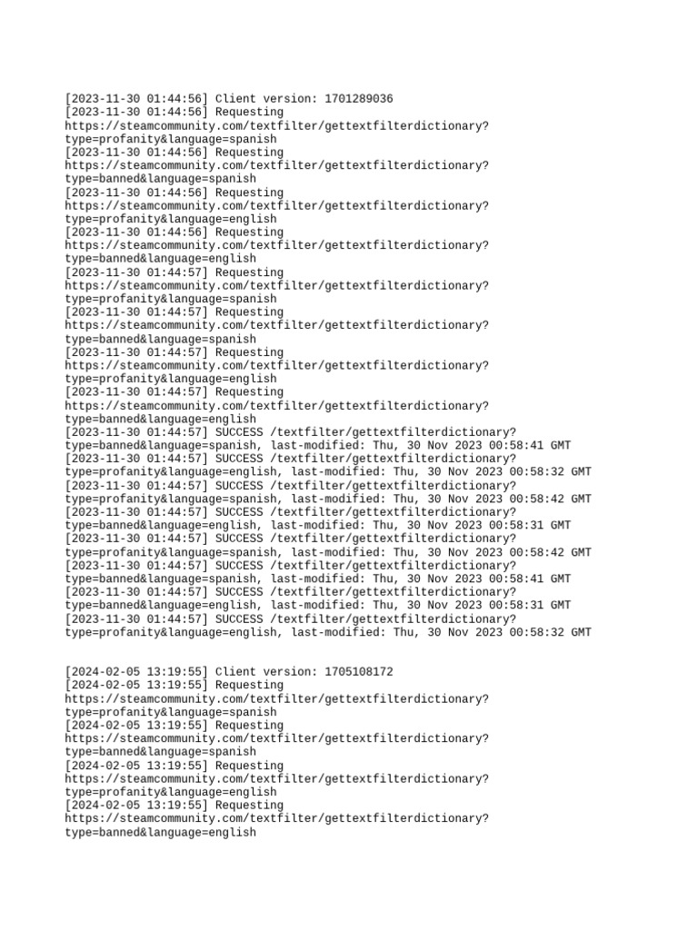 Text Filter Log | PDF