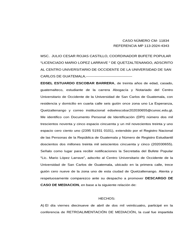 Memorial Descargo | PDF