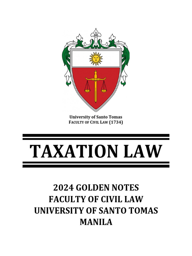 Golden Notes - Taxation Law | PDF