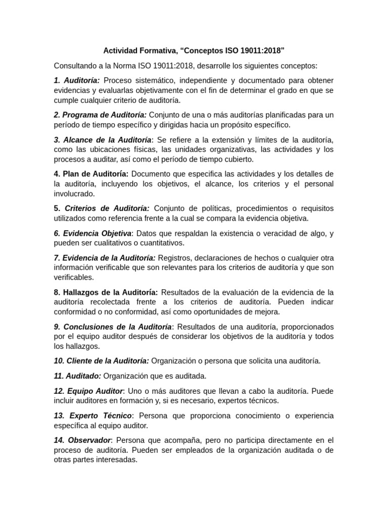 Actividad Formativa | PDF