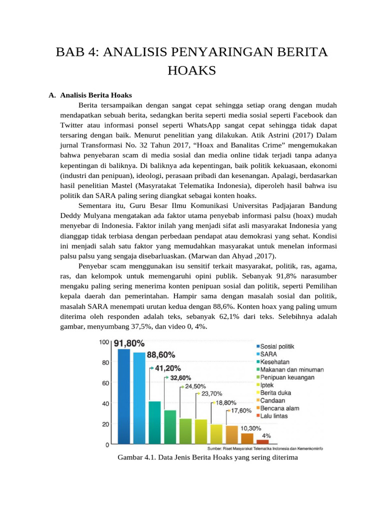 Bab 4. ANALISIS PENYARINGAN BERITA HOAX | PDF