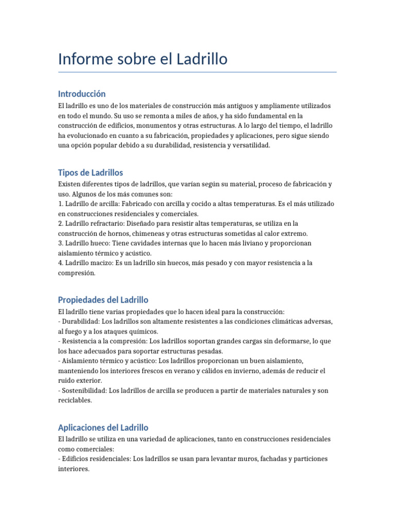 Informe_sobre_ladrillo | PDF