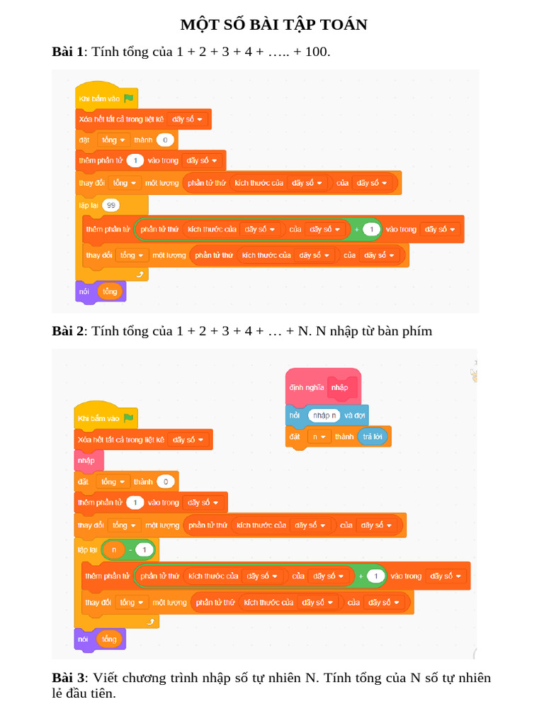 giải toán scracth | PDF