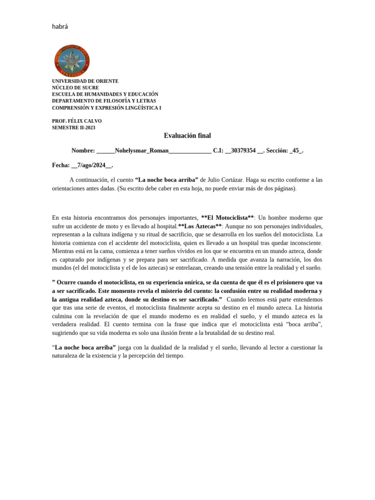 evaluación final | PDF