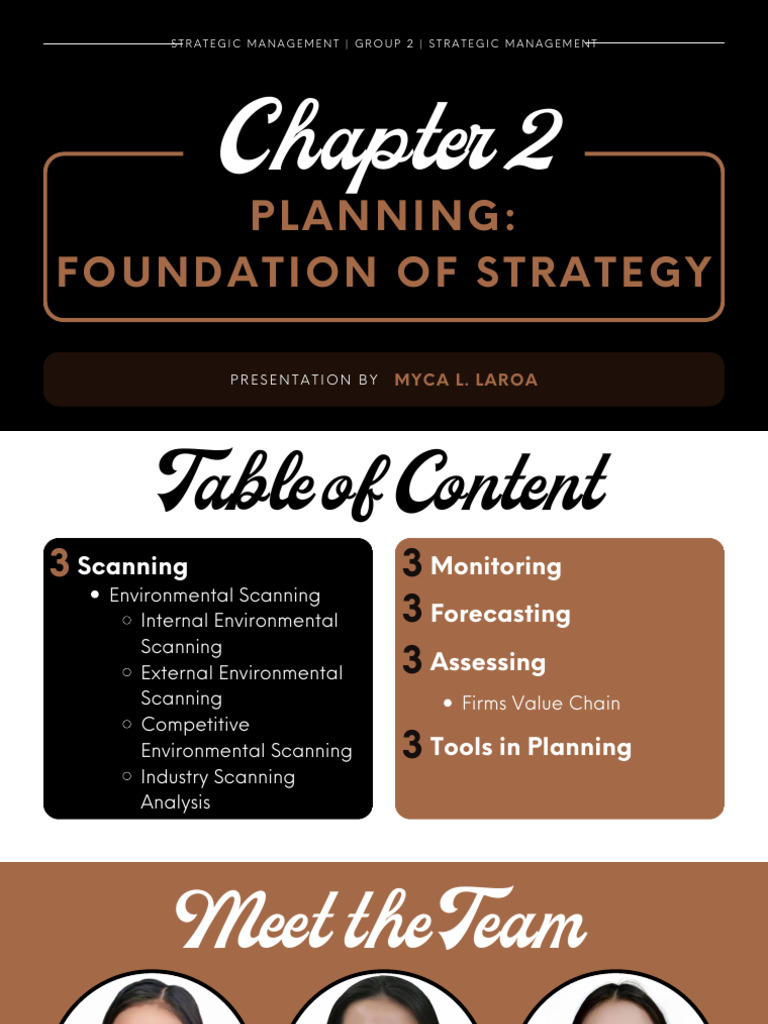 CHAPTER 2 Planning Foundation of Strategy | PDF