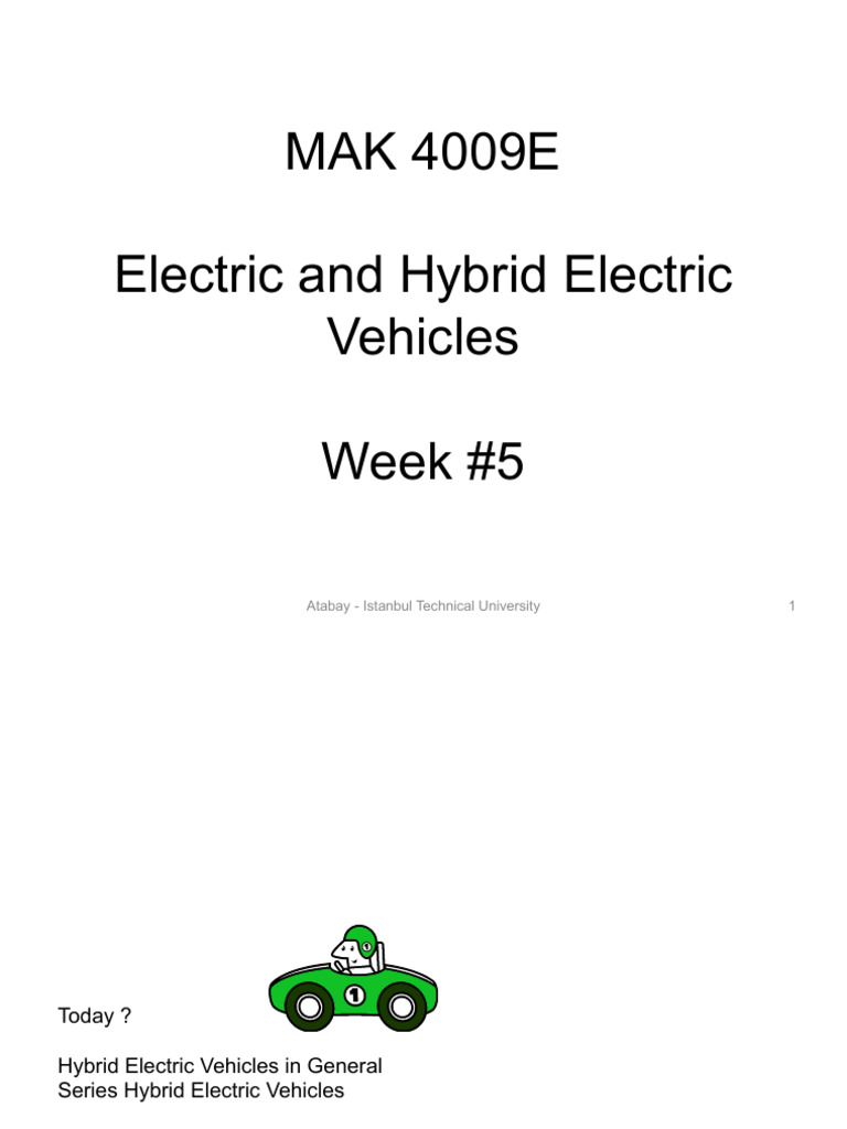 Ev - Part 05 - Series Hybrid Electric Vehicles | PDF