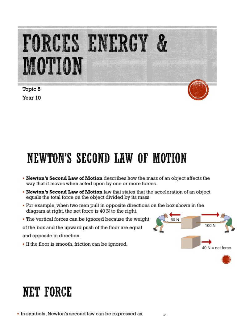 Forces Energy & Motion Topic 8 Part 2 | PDF | Potential Energy ...