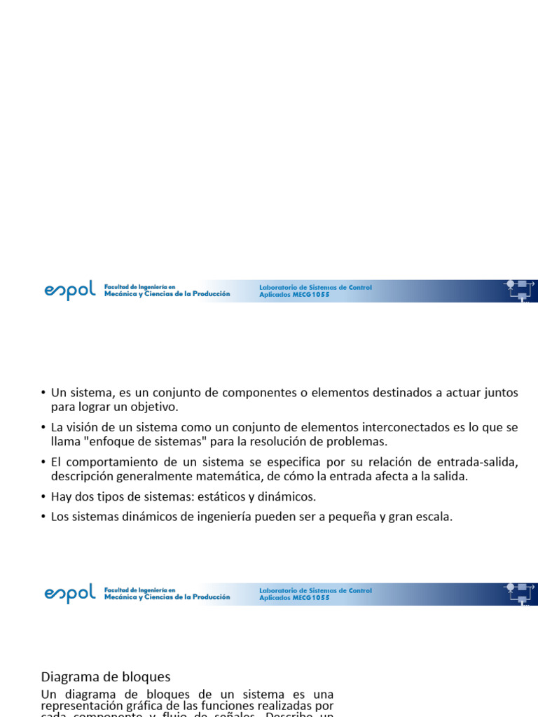 Presentación 1 - Modelamiento de Sistemas Básicos | PDF