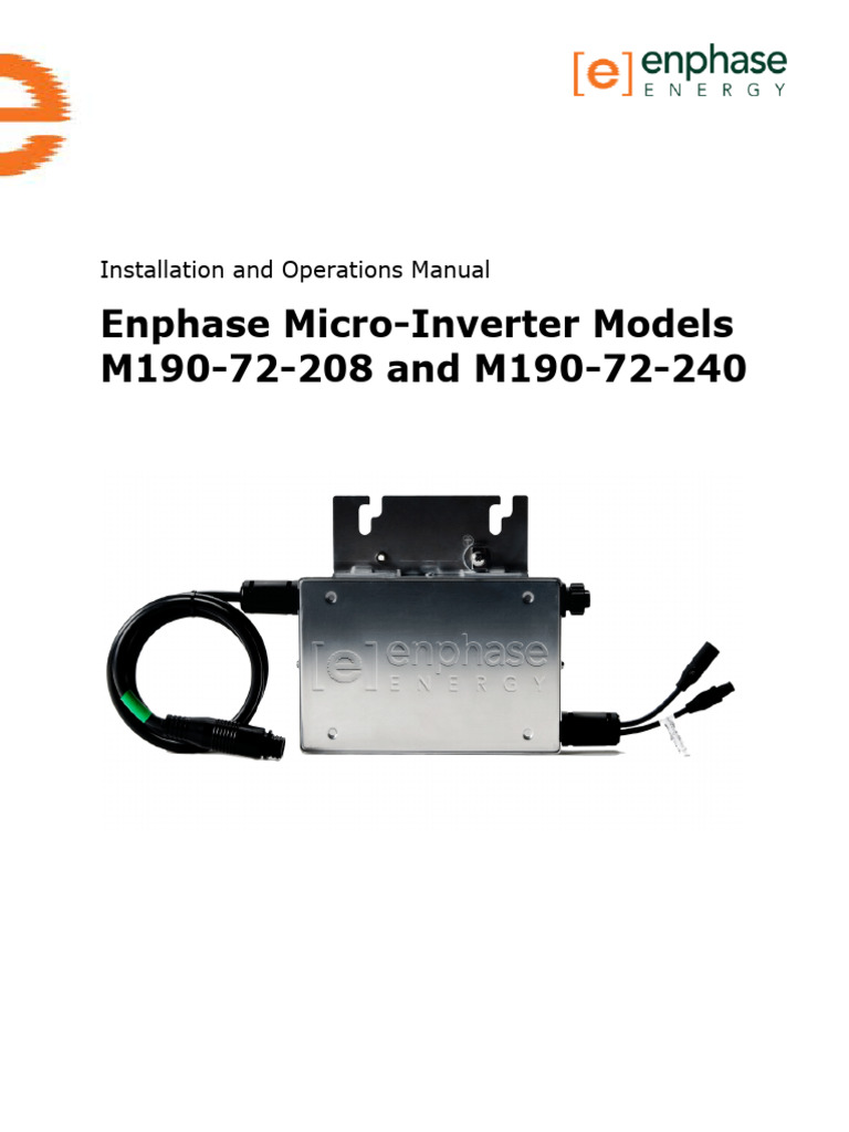 Enphase M190 User Manual | PDF