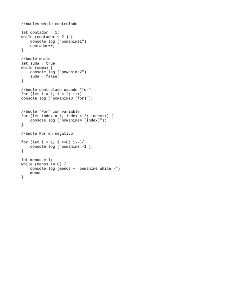 Bucles For y While | PDF