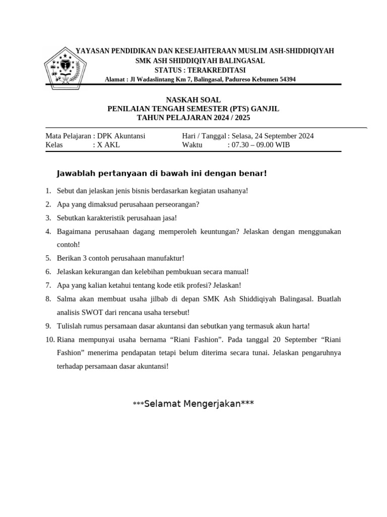 PTS DPK Akt | PDF | Business | Finance & Money Management