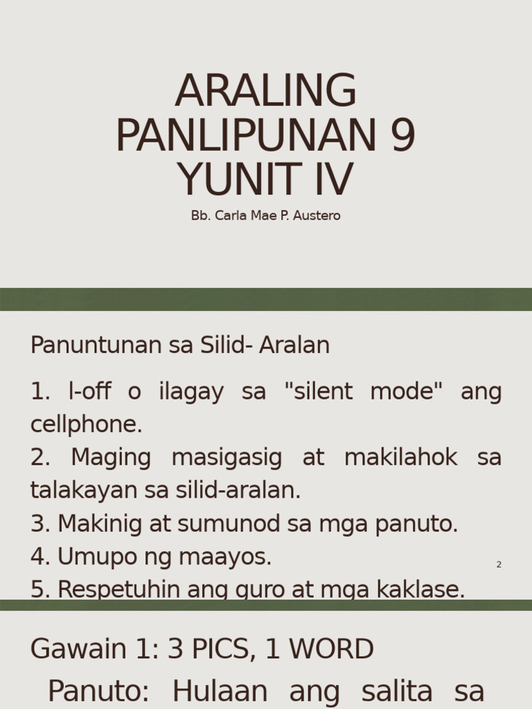 Ap9 Q4 Week 2 | PDF