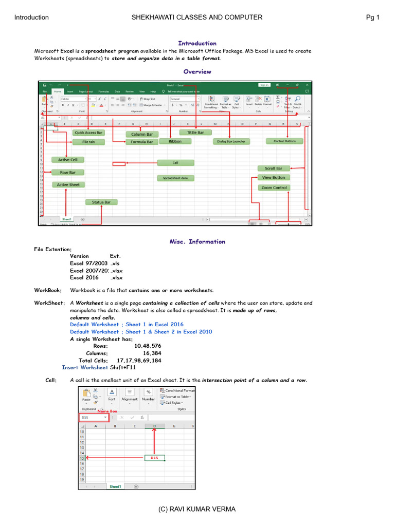 Excel Introduction | PDF