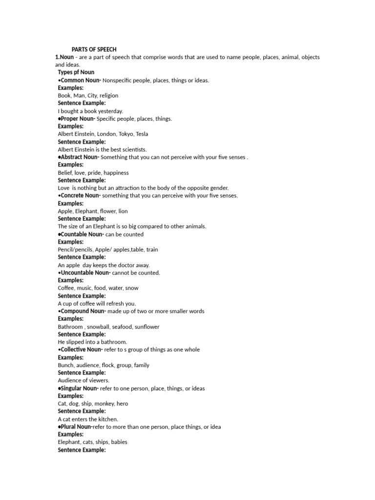 PARTS OF SPEECH-WPS Office | PDF