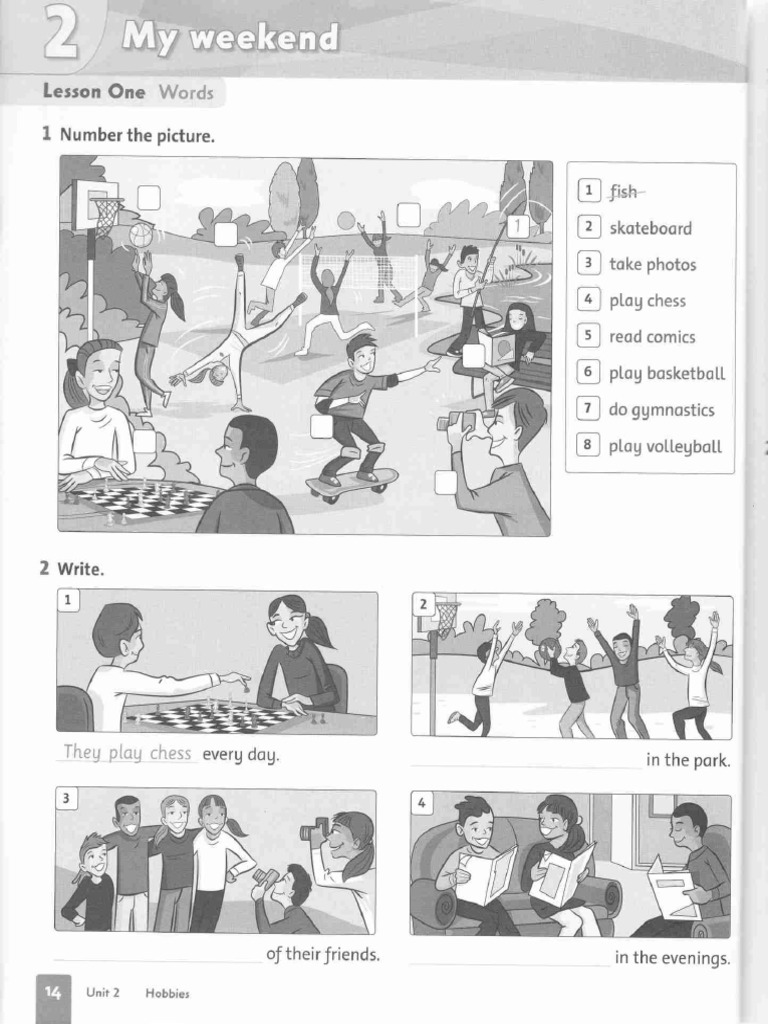 Family and Friends 3 Workbook Full-14-19 | PDF