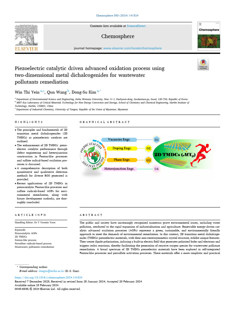 Piezocatalysis and AOPs | PDF