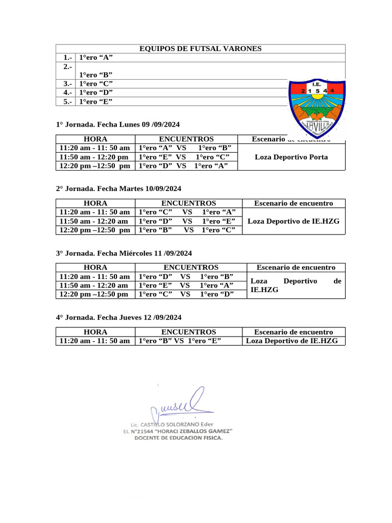 OLIMPIADAS HZG 2024 | PDF