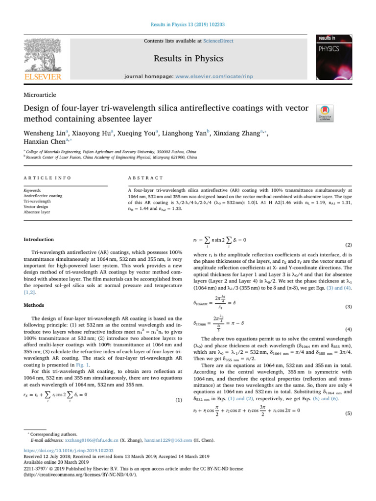Design-of-four-layer-tri-wavelength-silica-antireflective-coa_2019_Results-i | PDF