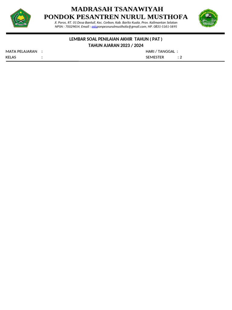 Kop Ulangan A4 | PDF