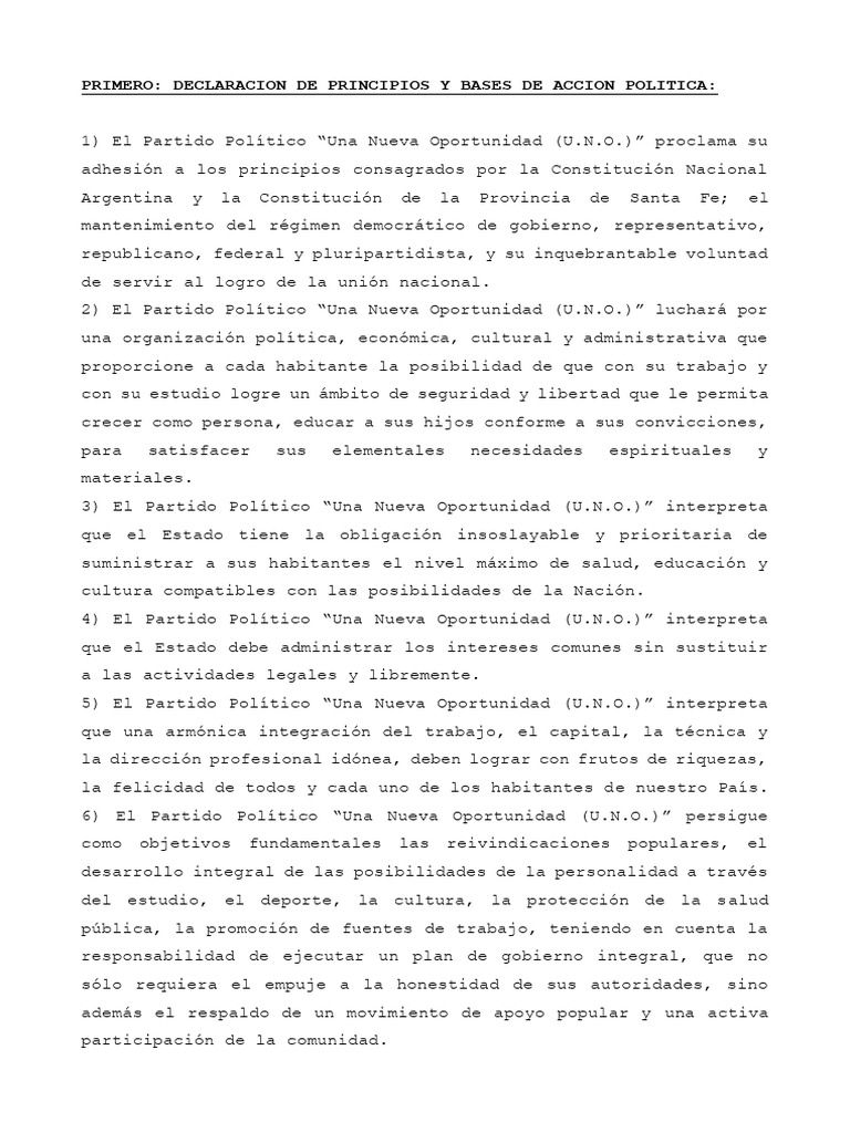 4 Declaracion de Principios y Bases | PDF