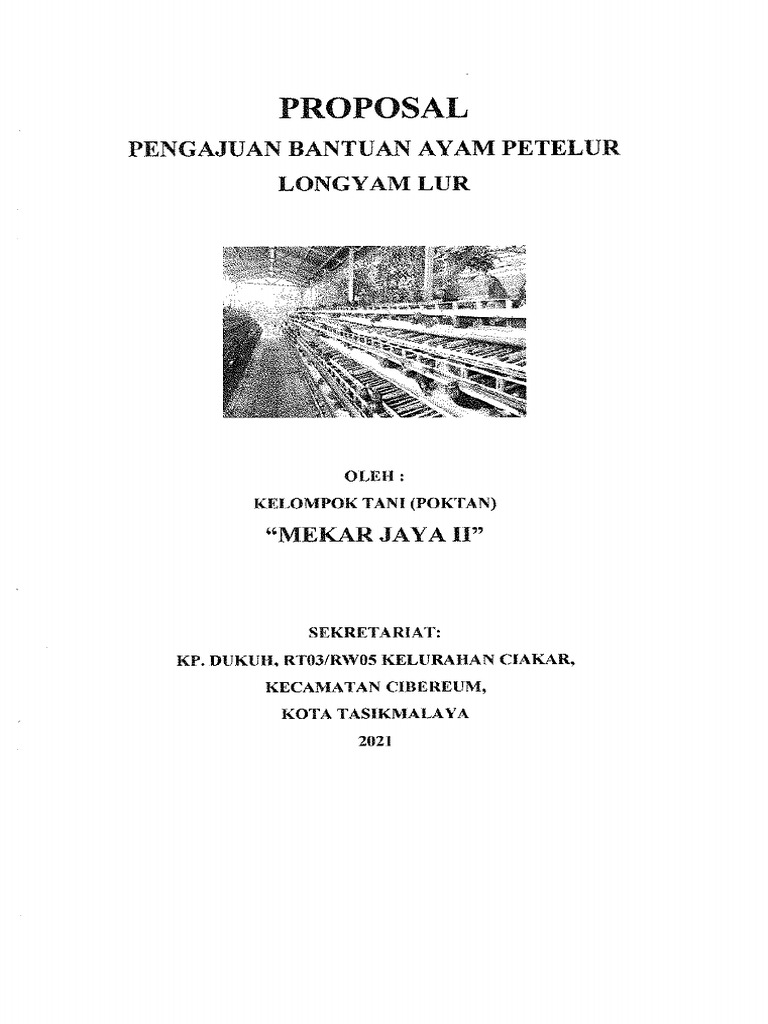 Proposal Ayam Petelur | PDF