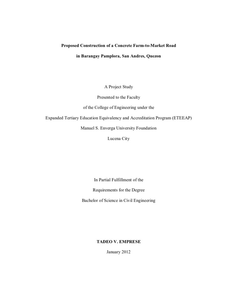 THESIS-EMPRESE Sustainable Rural Roads | PDF | Road | Road Surface
